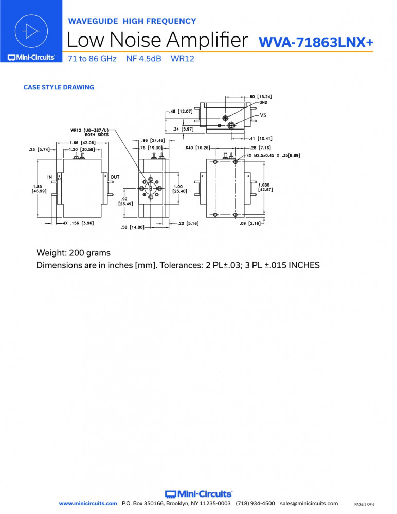 WVA-71863LNX+ datasheet page 5
