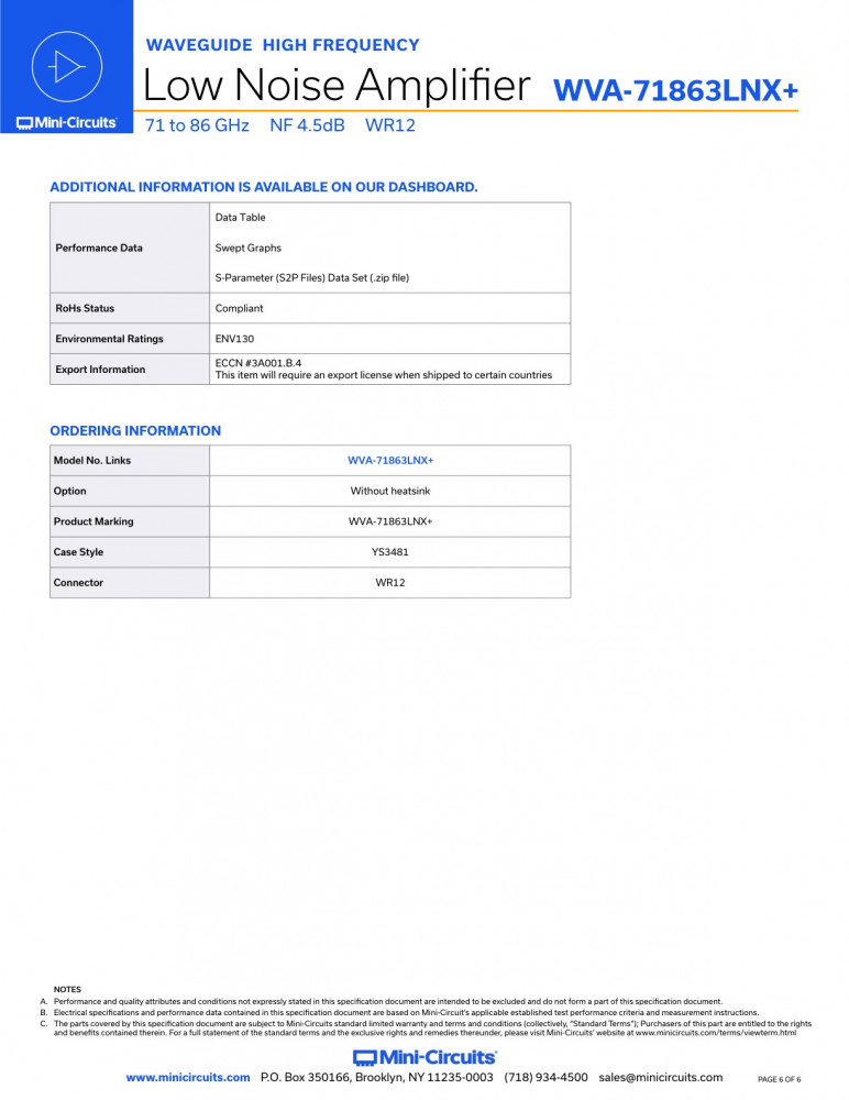 WVA-71863LNX+ datasheet page 6