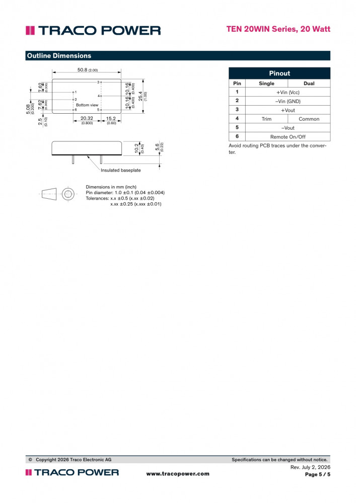 TEN 20WIN series datasheet page 5