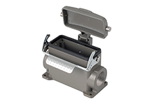 Heavy-Duty Standard (STD) Single Lever Surface Mount Housing, Die-cast Aluminum, with 1 Lever, with Cover, with Gasket, Size 16B «77x27», M25x2  Thread, High Construction, Grey for sale