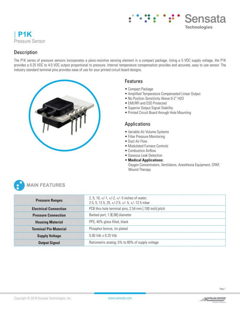 P1K technical document page 1