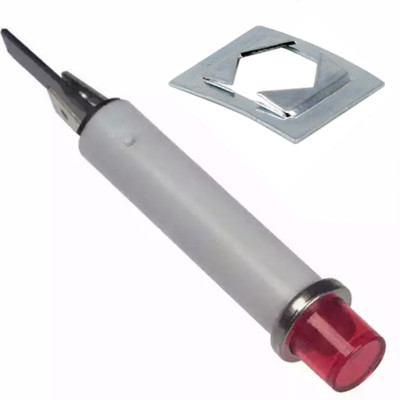 LED Panel Mount Indicator Yellow .310″ Hi-Hat 24V Tab Terminals for sale
