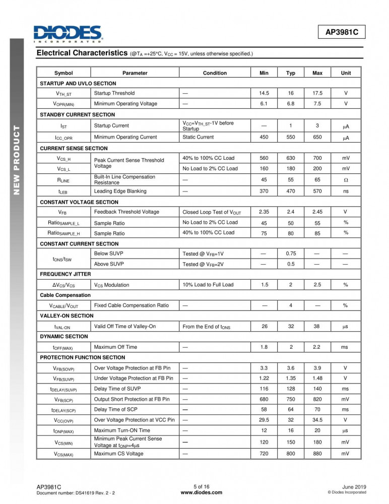 AP3981CS-13 datasheet page 5