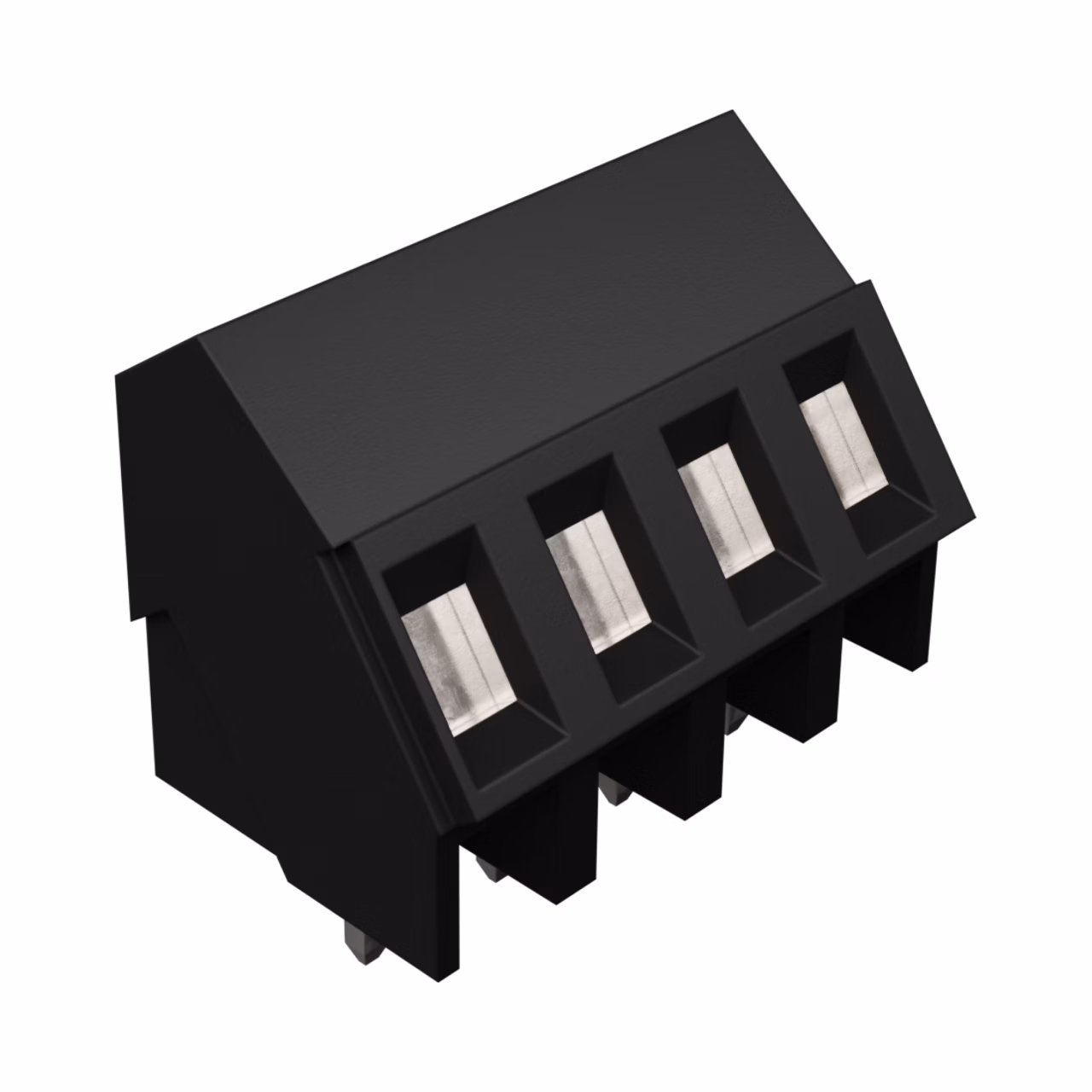 5.00mm Pitch Beau Eurostyle Low Profile, 35° Wire Entry, Single Level Modular Terminal Block, 4 Circuits for sale