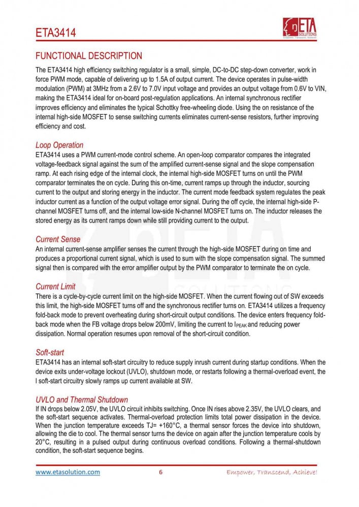 ETA3414S2F datasheet page 6