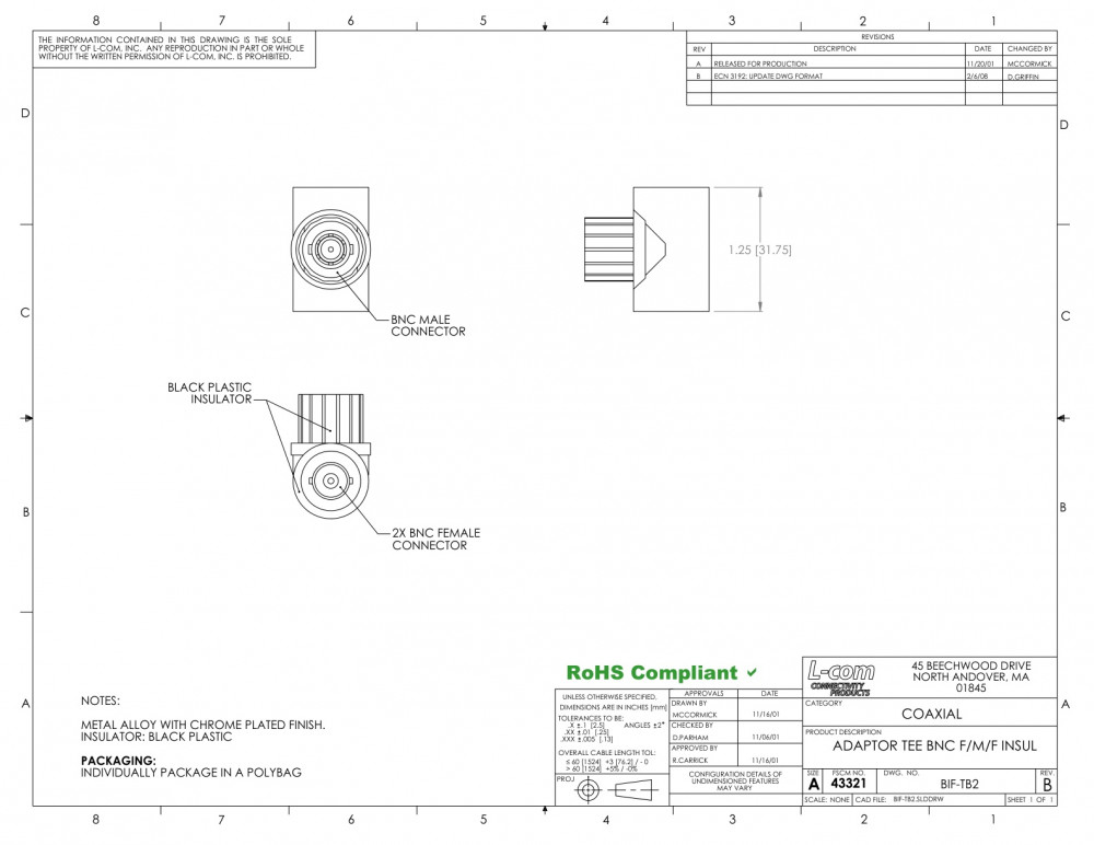 L-com BIF-TB2 technical document preview