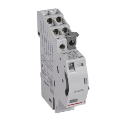 DX³ - Auxiliary changeover switch DX³ 0.5 module - 6A 250V AC - Indicates contact position - For MCBs, RCBOs, RCCBs