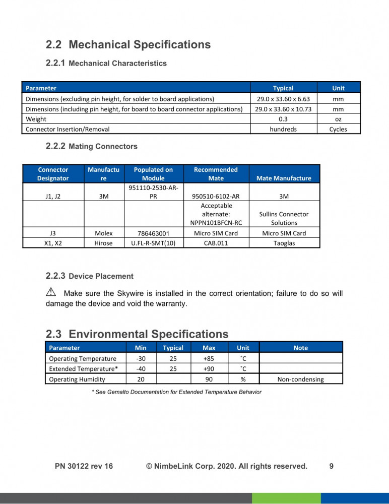 Product datasheet page 9
