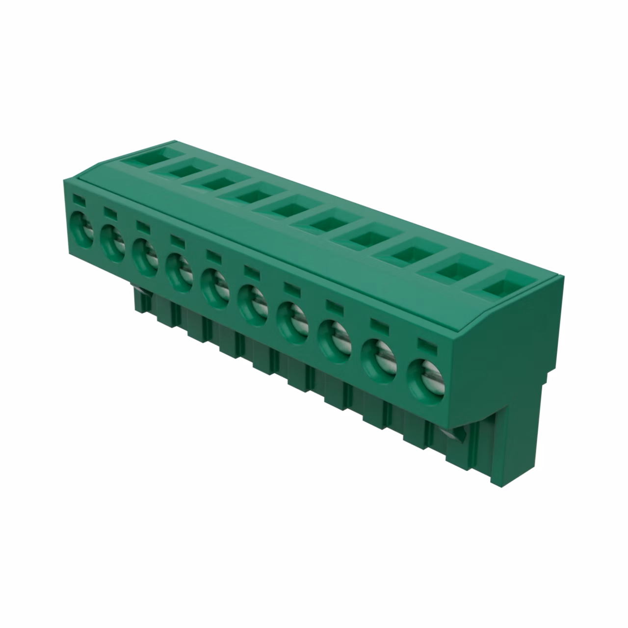 5.08mm Pitch Eurostyle Horizontal Plug, Green Housing, Gold (Au) Plated,  10 Circuits for sale