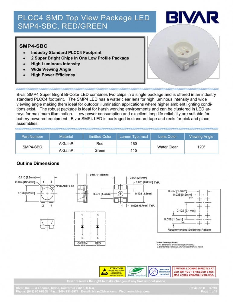 SMP4-SBC datasheet page 1