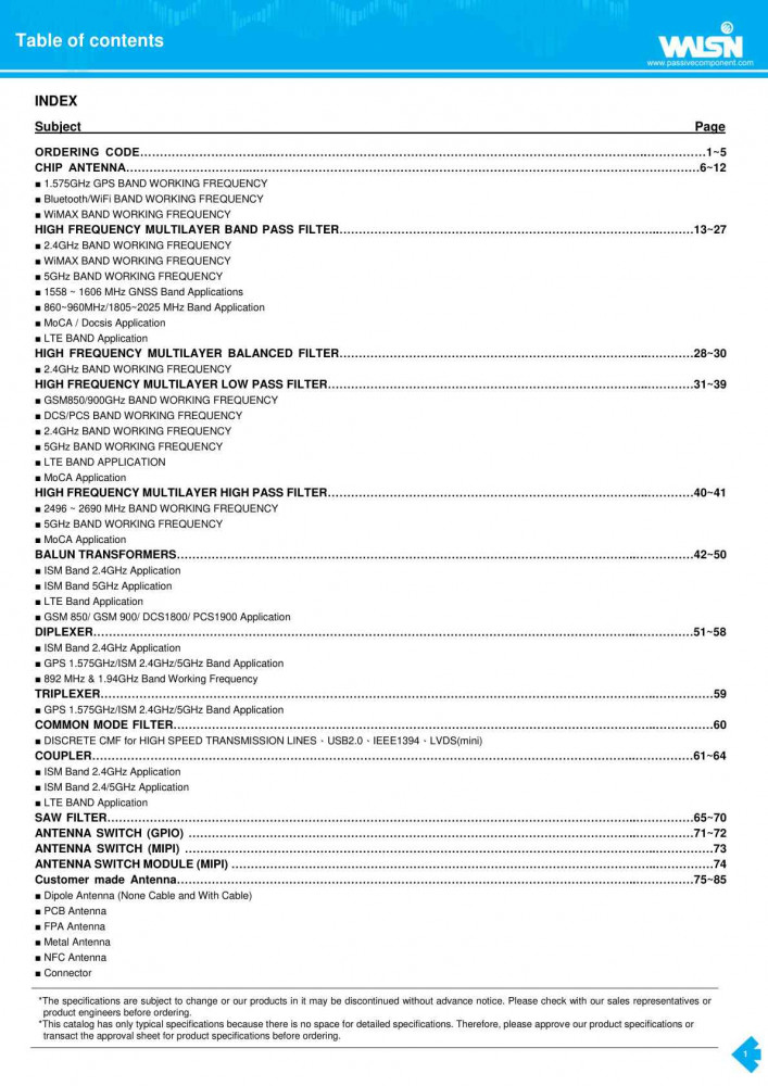 Walsin RF catalog page 3