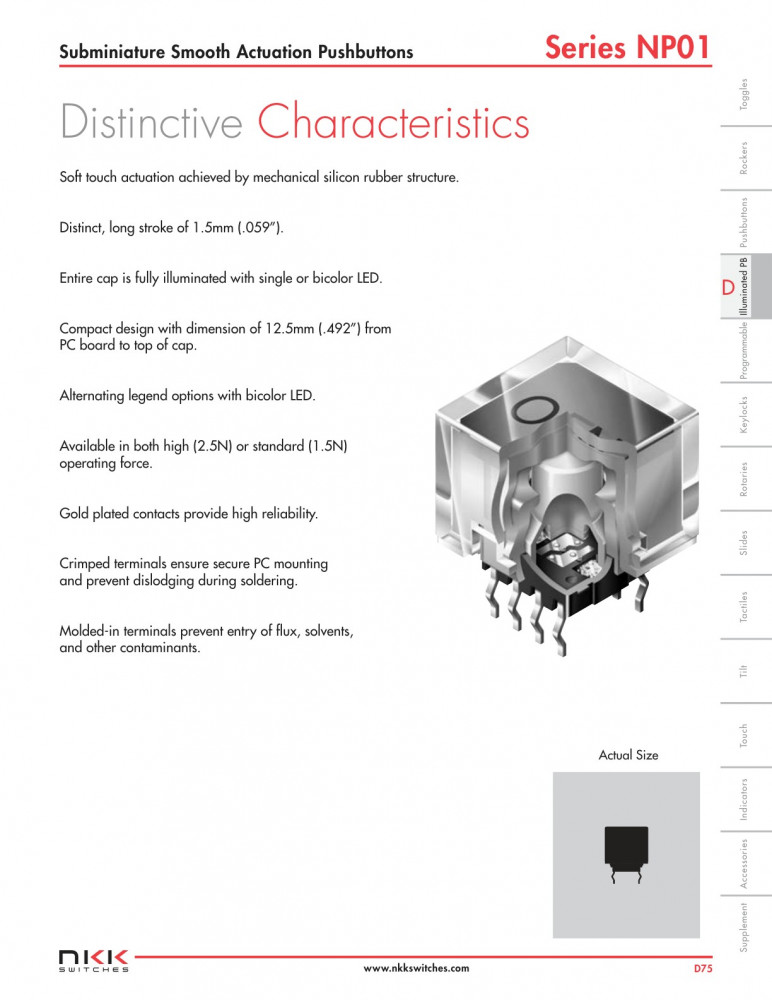 NP01 series technical document, page 2