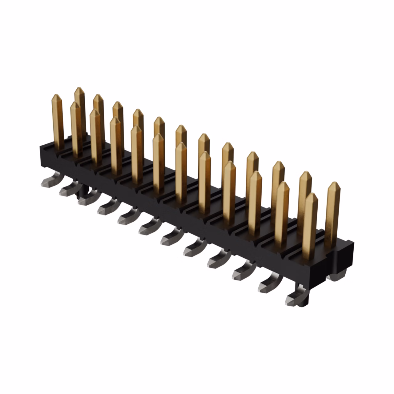 Milli-Grid Header, Vertical, Surface Mount, 24 Circuits, 0.76µm Gold (Au) Plating, Mating Pin Length 3.80mm, with Pegs, Tube, Lead-Free for sale