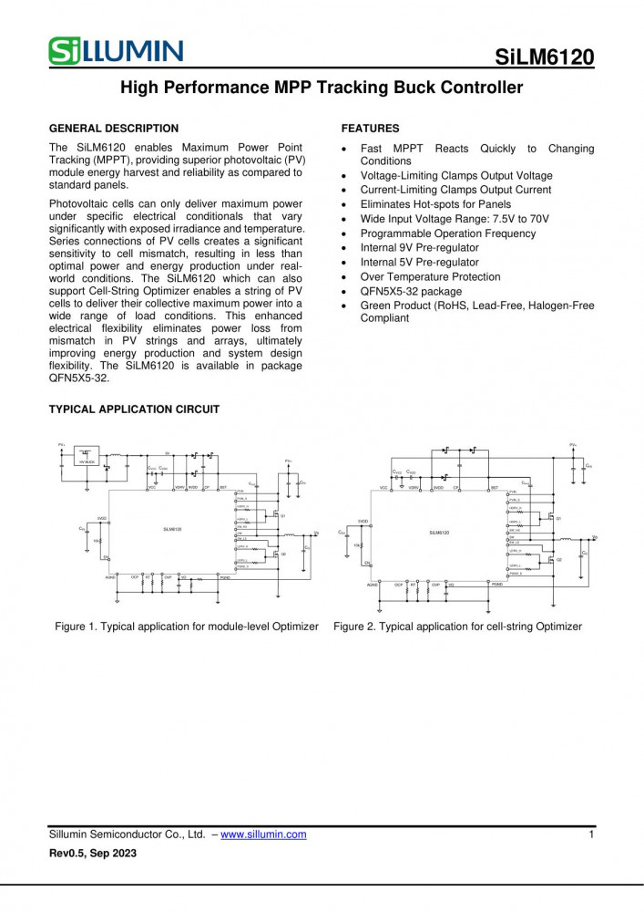 SiLM6120 datasheet preview, page 1