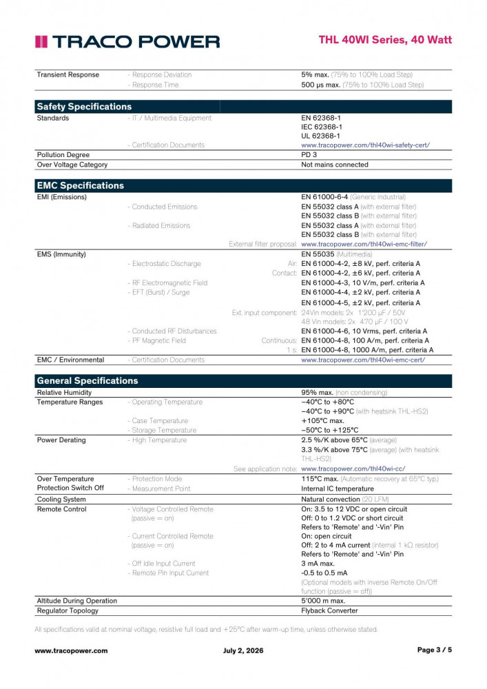 THL 40WI technical document, page 3