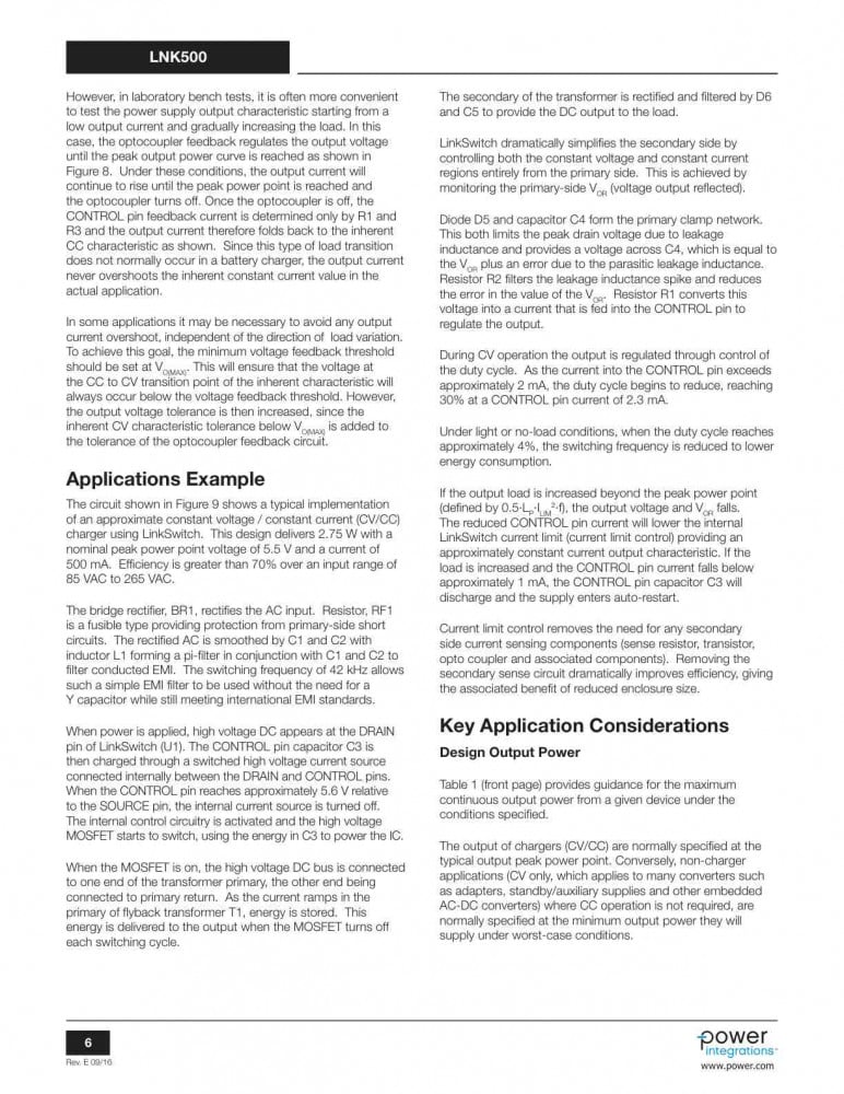 LNK500PN technical document page 6