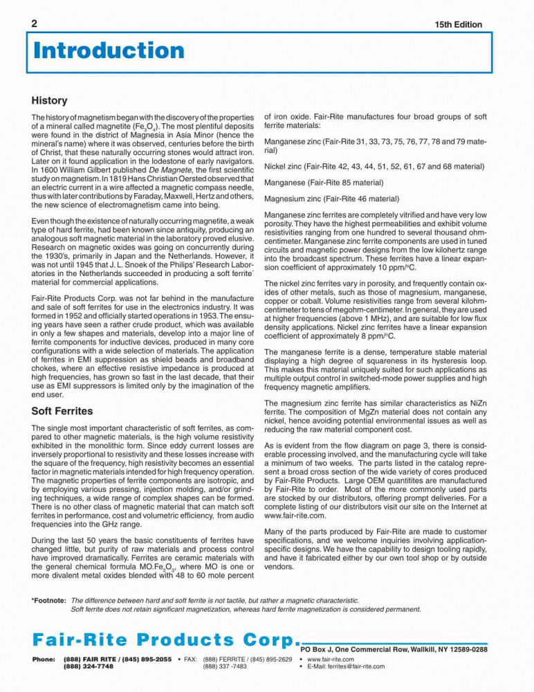 Fair-Rite catalog page 2