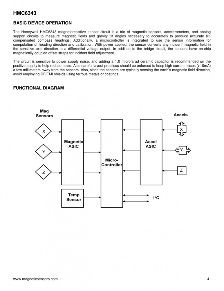 HMC6343 technical document page 4