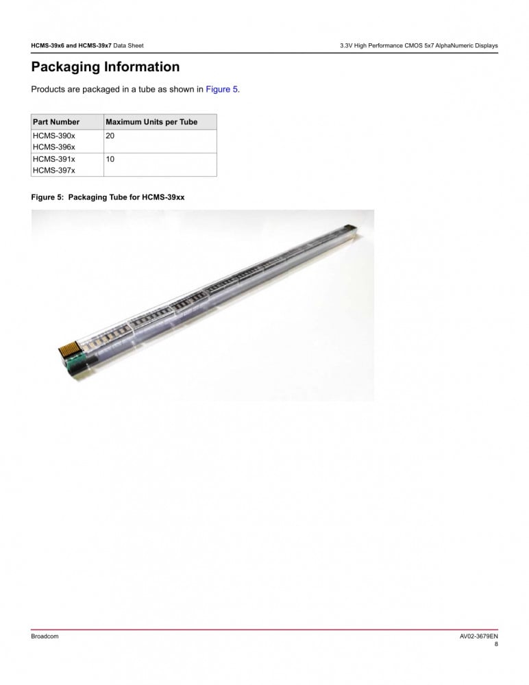 HCMS-3906 datasheet page 8