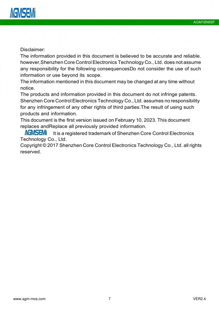 AGM16N65F datasheet page 7