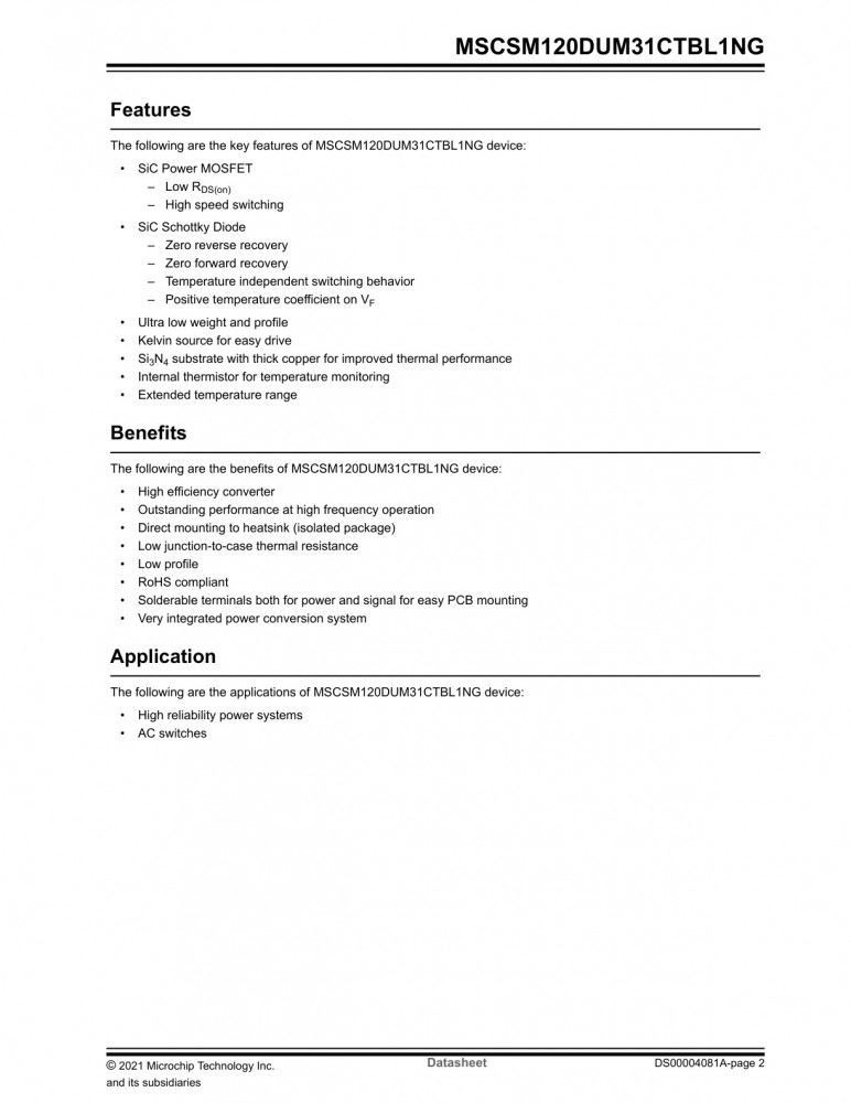 MSCSM120DUM31CTBL1NG datasheet page 2