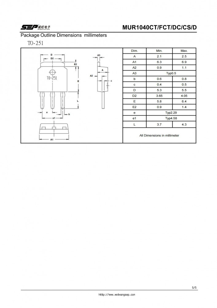 MUR1040FCT datasheet page 5