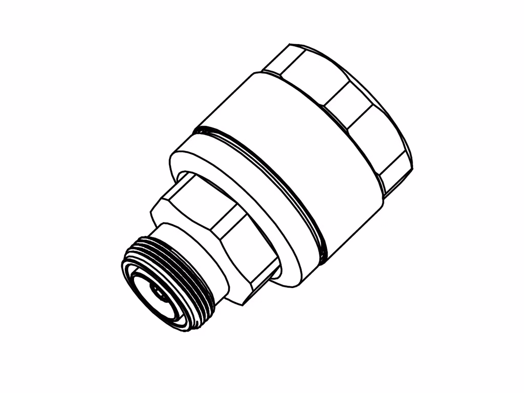 DIN 7/16 Plug, Right-Angle, Solder, for 1/2