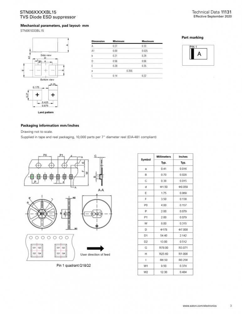 STN061050BL15 datasheet page 3