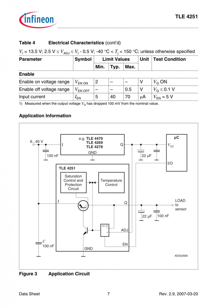TLE4251D datasheet page 7