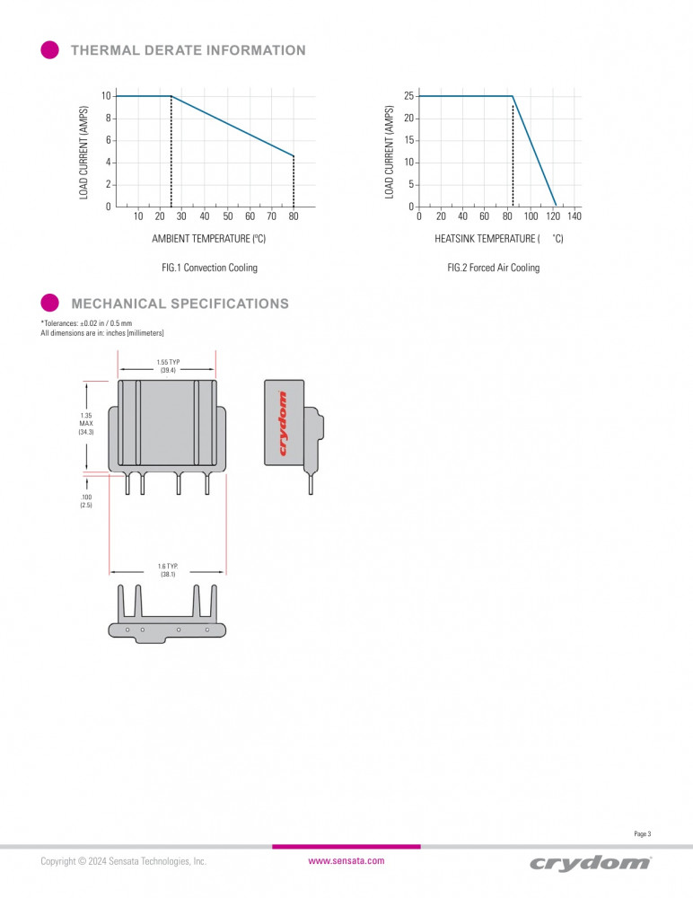 PF series solid state relay datasheet page 3