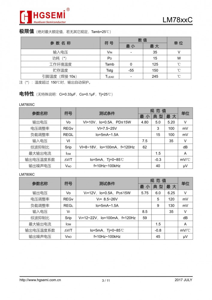 LM7809CT datasheet page 3
