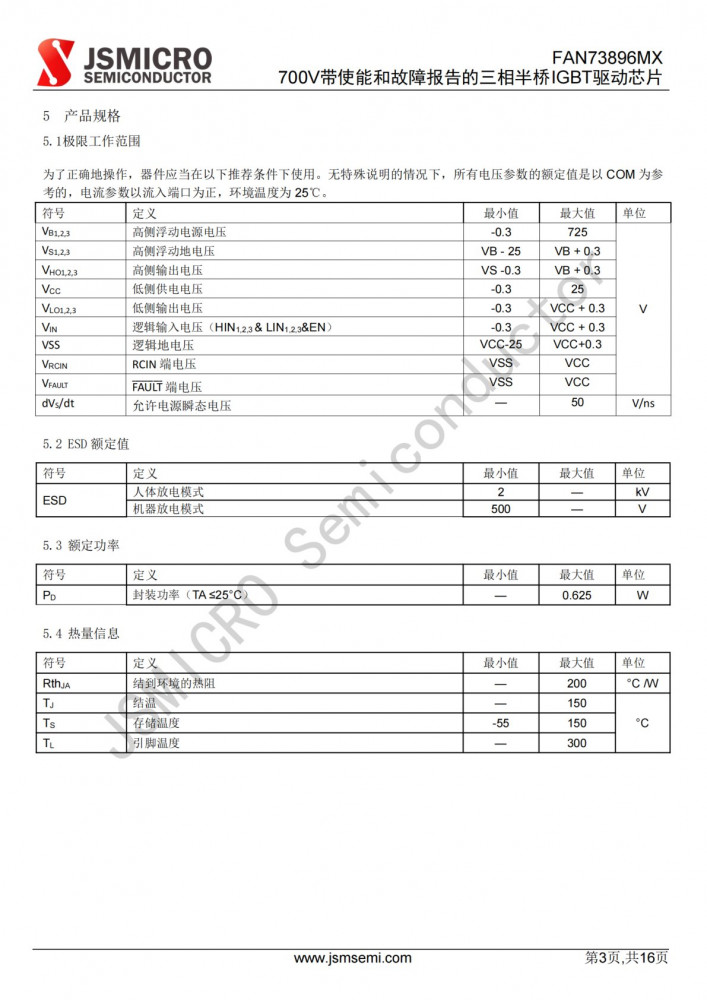 FAN73896MX-JSM datasheet page 3