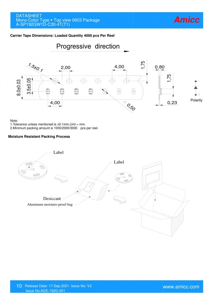 A-SP192GW1D-C30-4T(T1) datasheet page 10