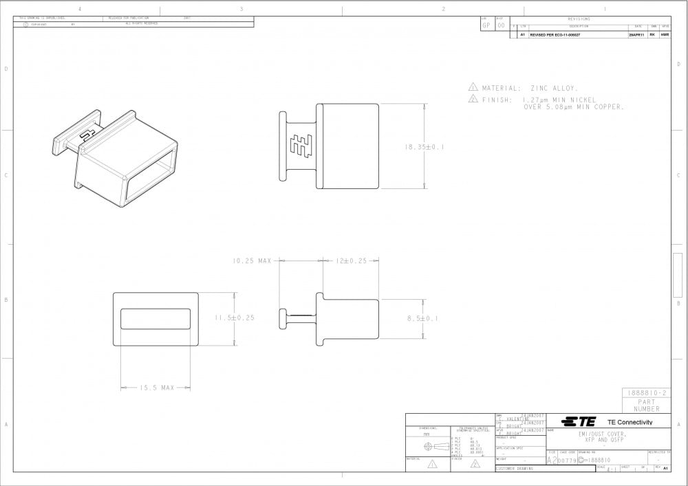 TE Connectivity 1888810-2 technical drawing preview