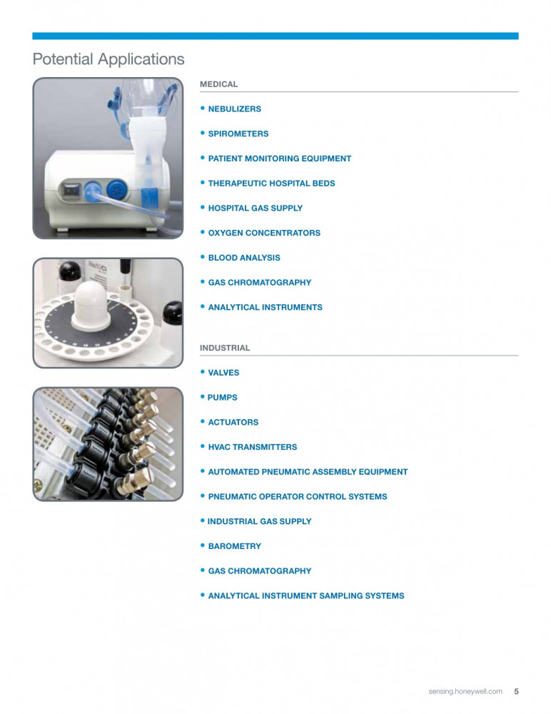 Honeywell TruStability pressure sensor document page 5