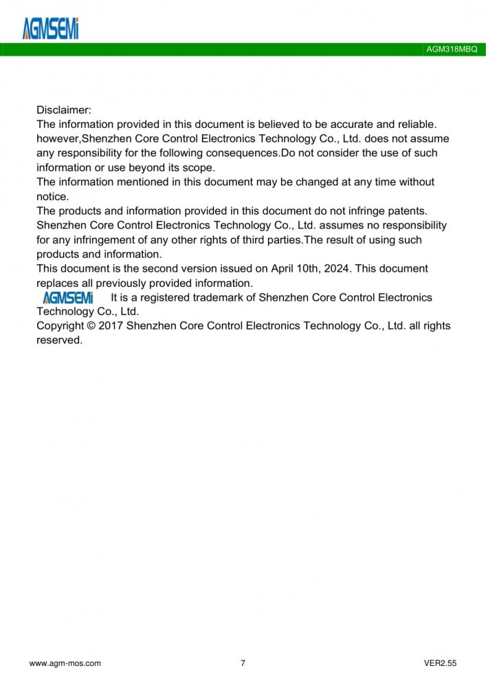 AGM318MBQ datasheet page 7