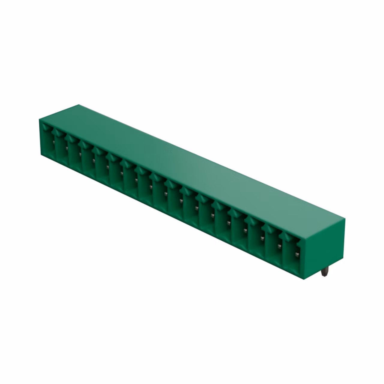 3.50mm Pitch Eurostyle Right-Angle PCB Header, Green Housing, 17 Circuits for sale