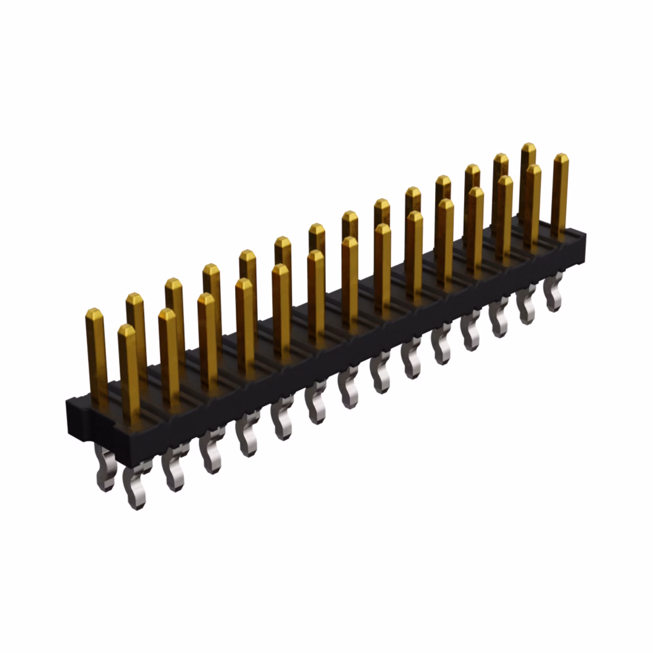 2.00mm Pitch Milli-Grid Straddle Mount Header, 28 Circuits, 0.38µm Gold (Au) Selective Plating, Lead-Free for sale