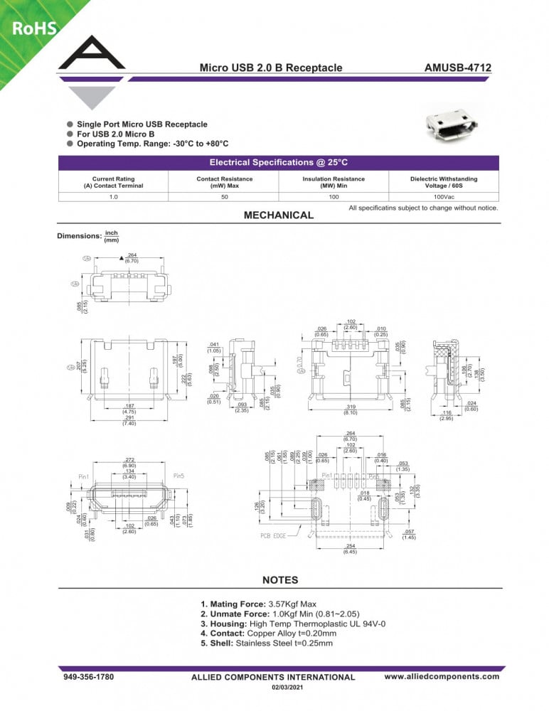 AMUSB-4712 technical document page
