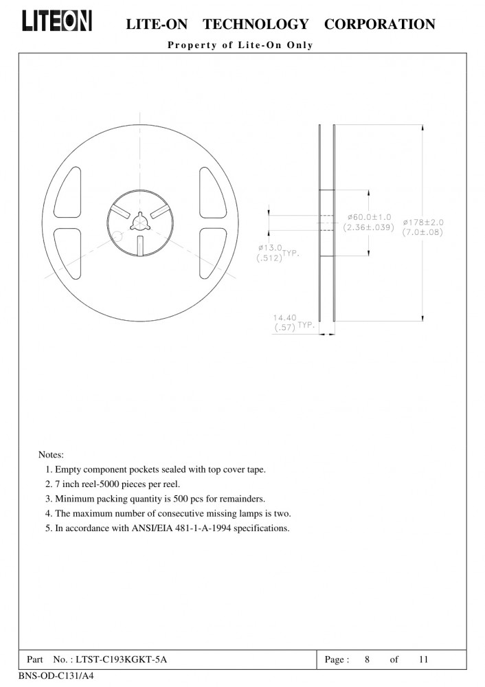LTST-C193KGKT-5A datasheet page 9