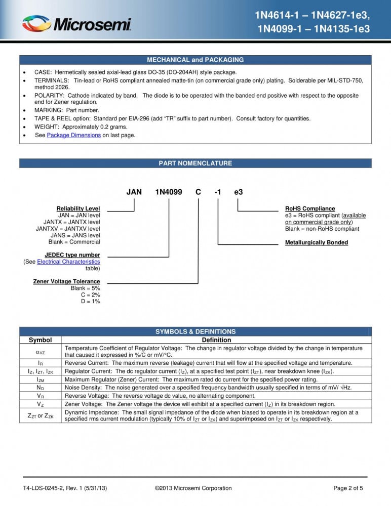 1N4106 datasheet page 2