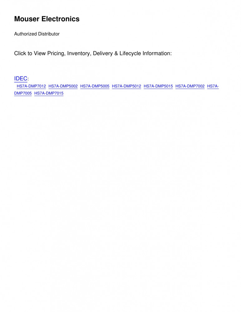 IDEC HS7A-DMP instruction sheet page 2