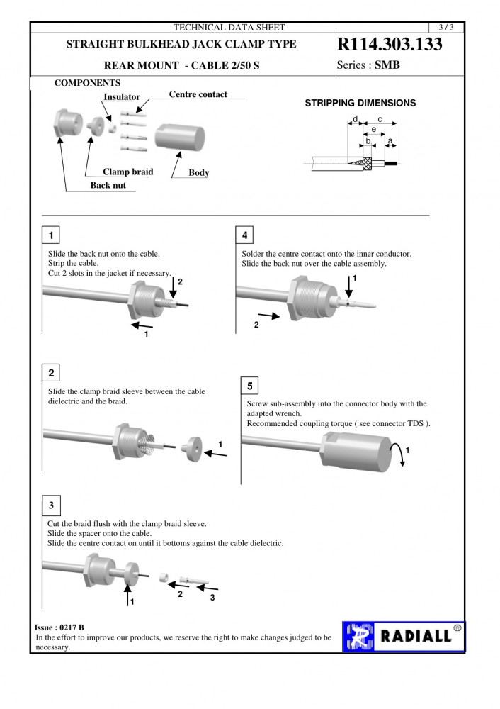 Radiall R114.303.133 technical document page 3