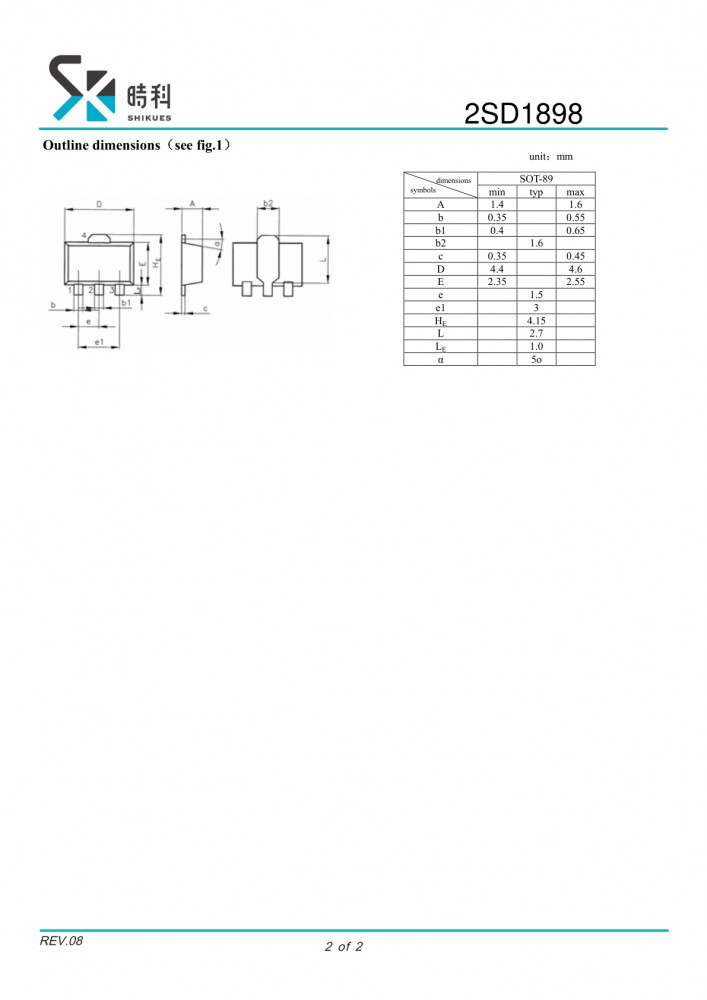 2SD1898Q datasheet page 2
