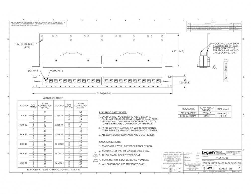ECHL24-10BTF technical drawing and wiring documentation