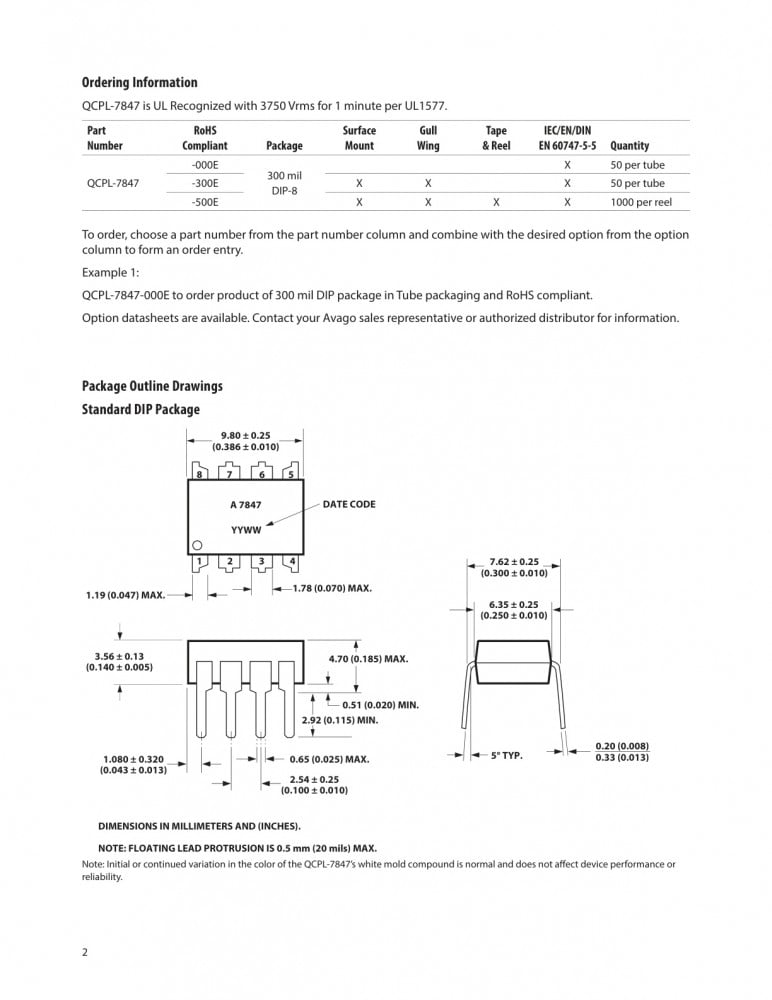 QCPL-7847 datasheet page 2