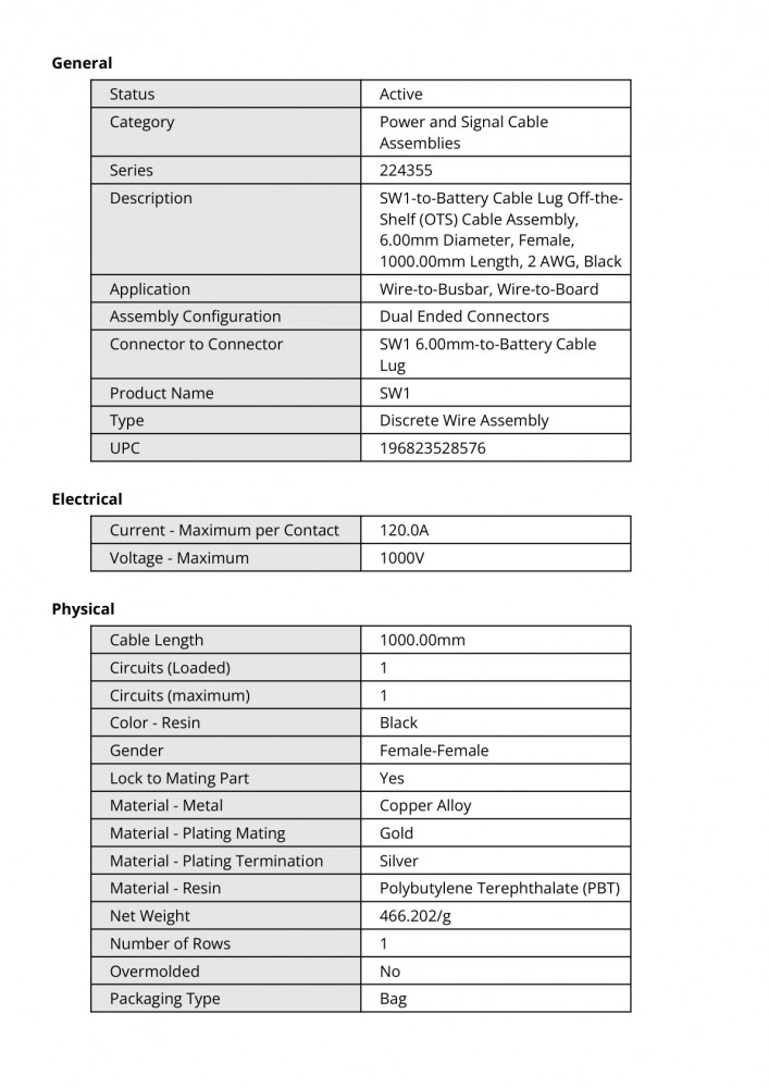 MOLEX 2243555116 technical document page 2