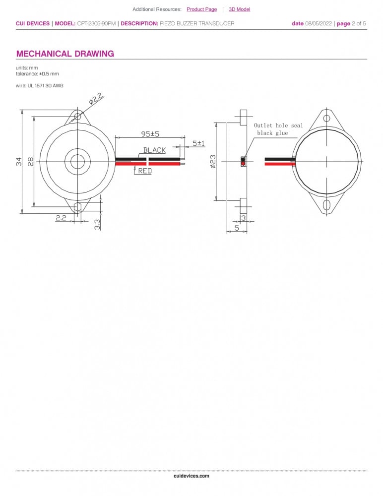 CPT-2305-90PM datasheet page 2