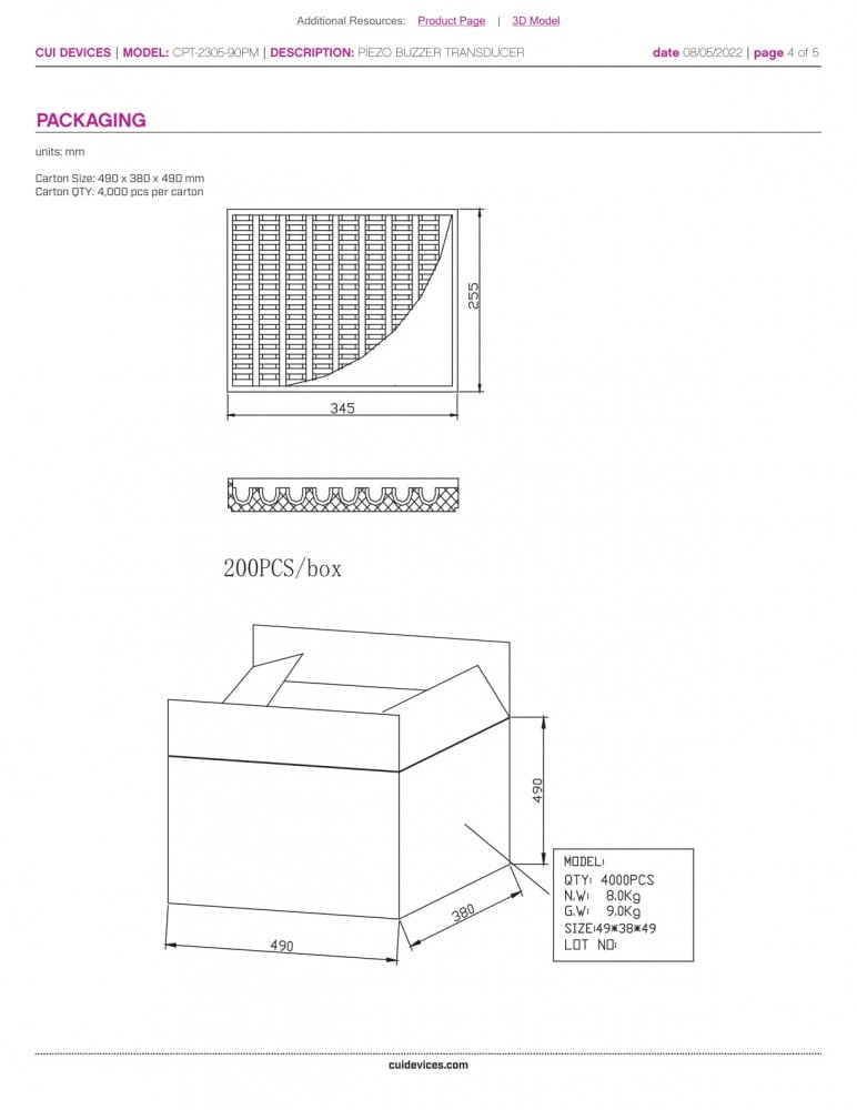 CPT-2305-90PM datasheet page 4