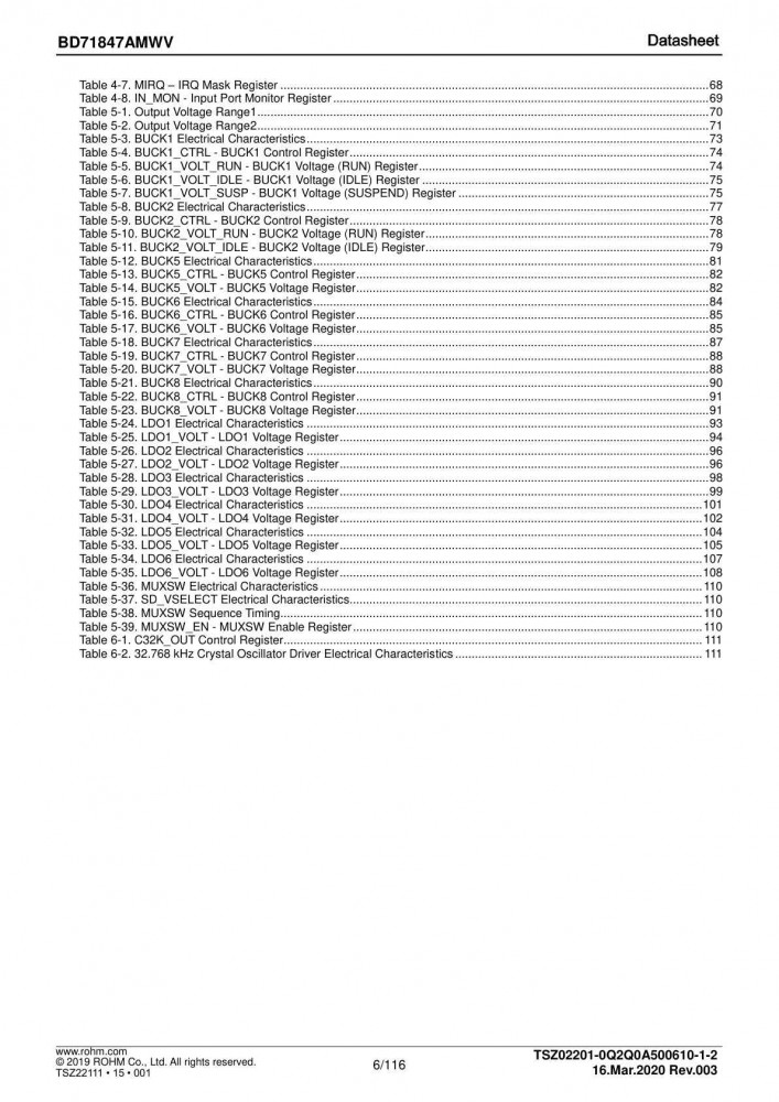 BD71847AMWV-E2 datasheet page 6